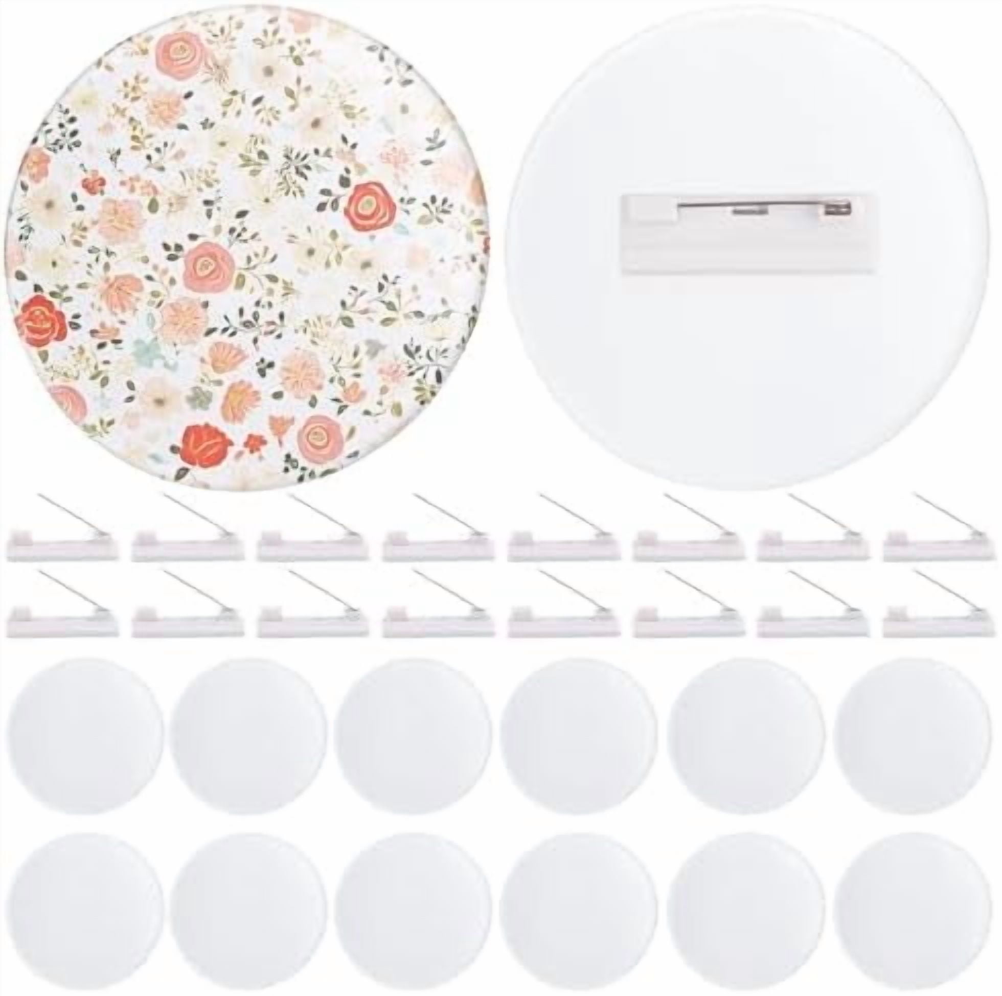 , 20 Pack 3 Inch Sublimation Acrylic Buttons Blanks With Pins Name Tag ...