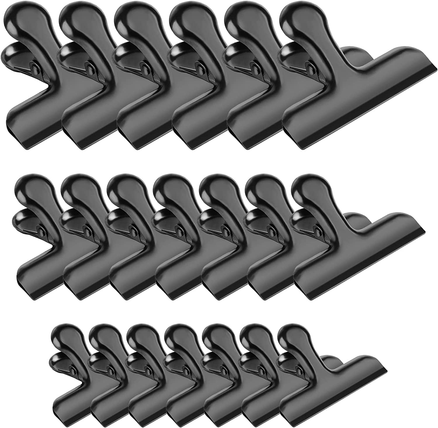 20 Pack 3 Inch Wide Stainless Steel Chip Clips Heavy Duty Food Bag ...