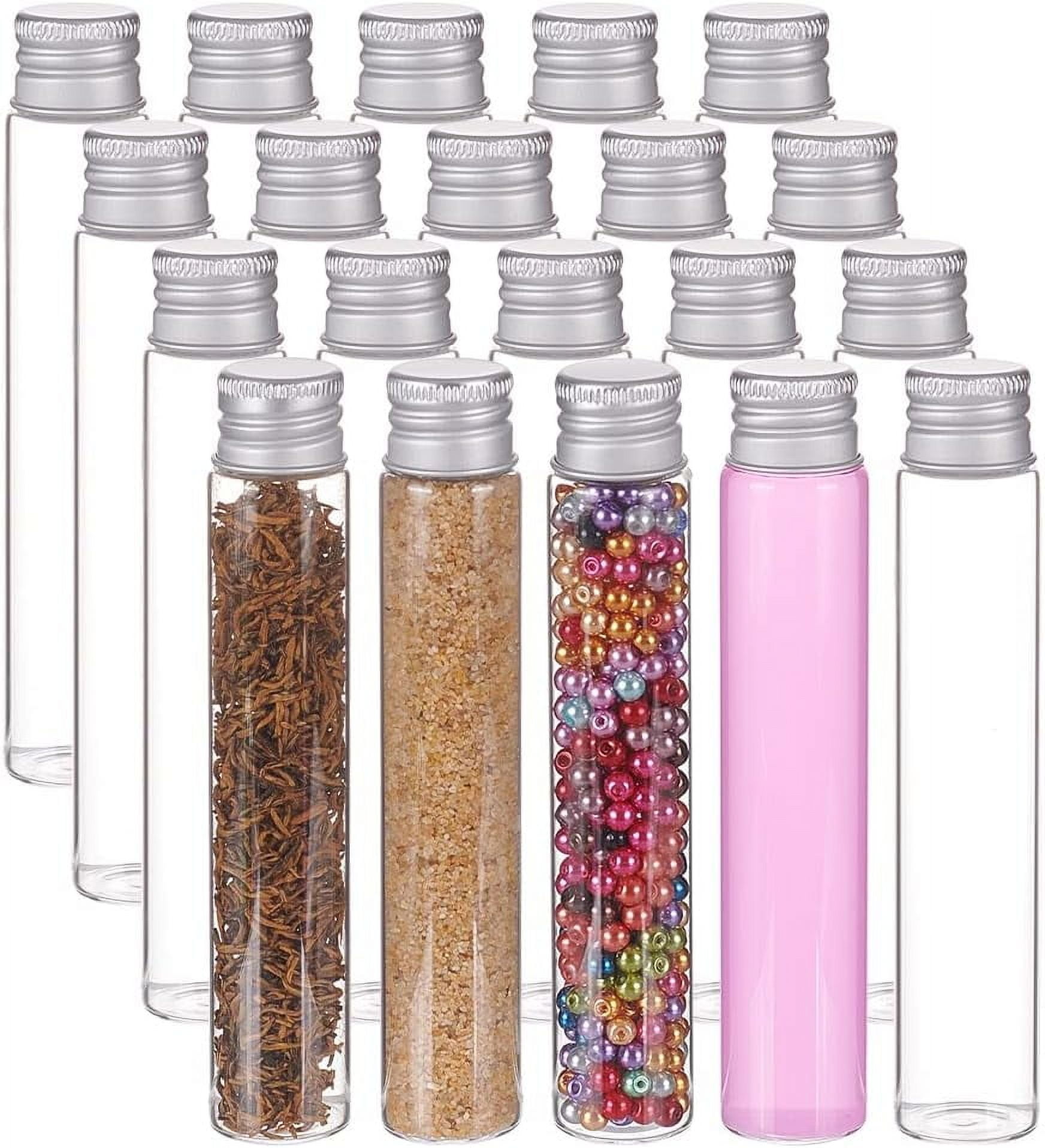 20 Pack 35ml/1.2oz Glass Bottles Sample Vials with Screw Aluminum Caps ...