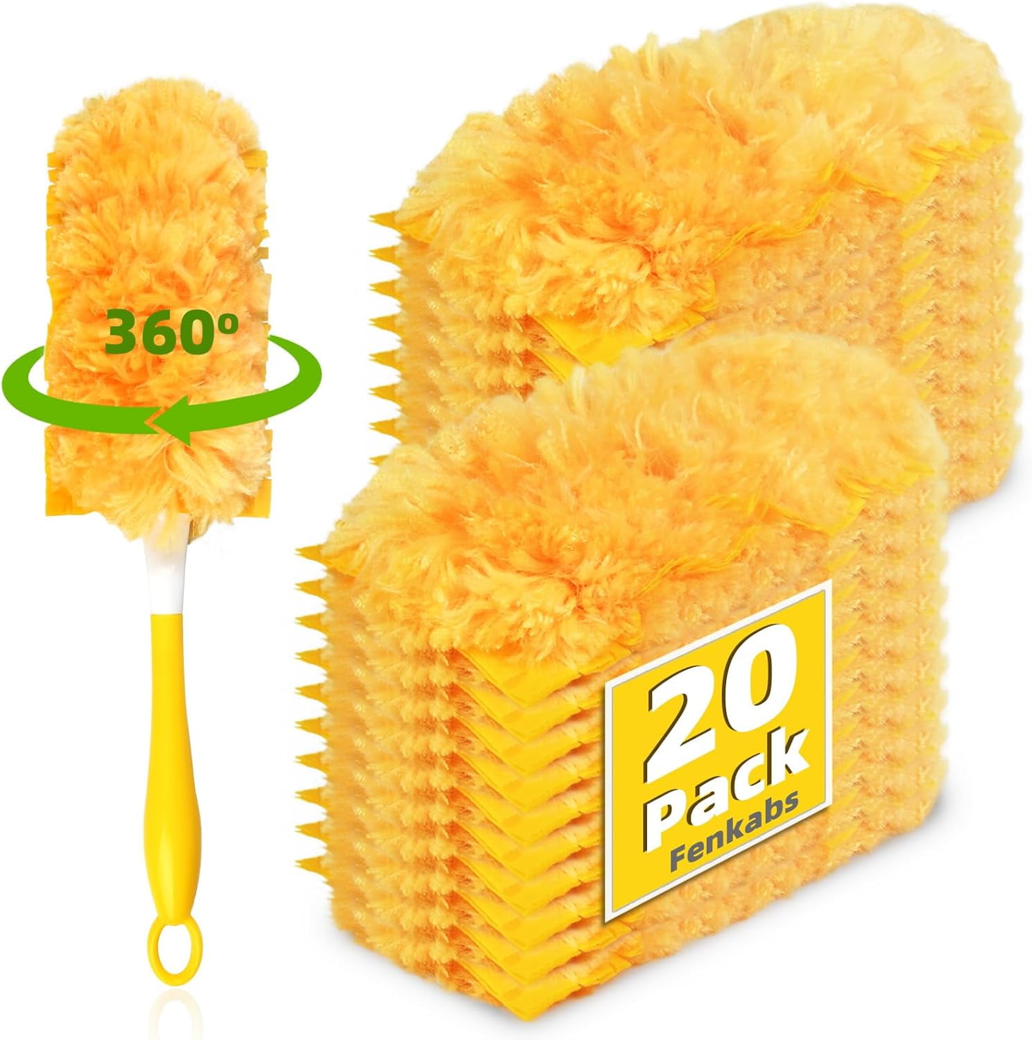 20 Pack 360 Dusters Refills for Swiffer Dusters, Unscented Heavy Duty ...