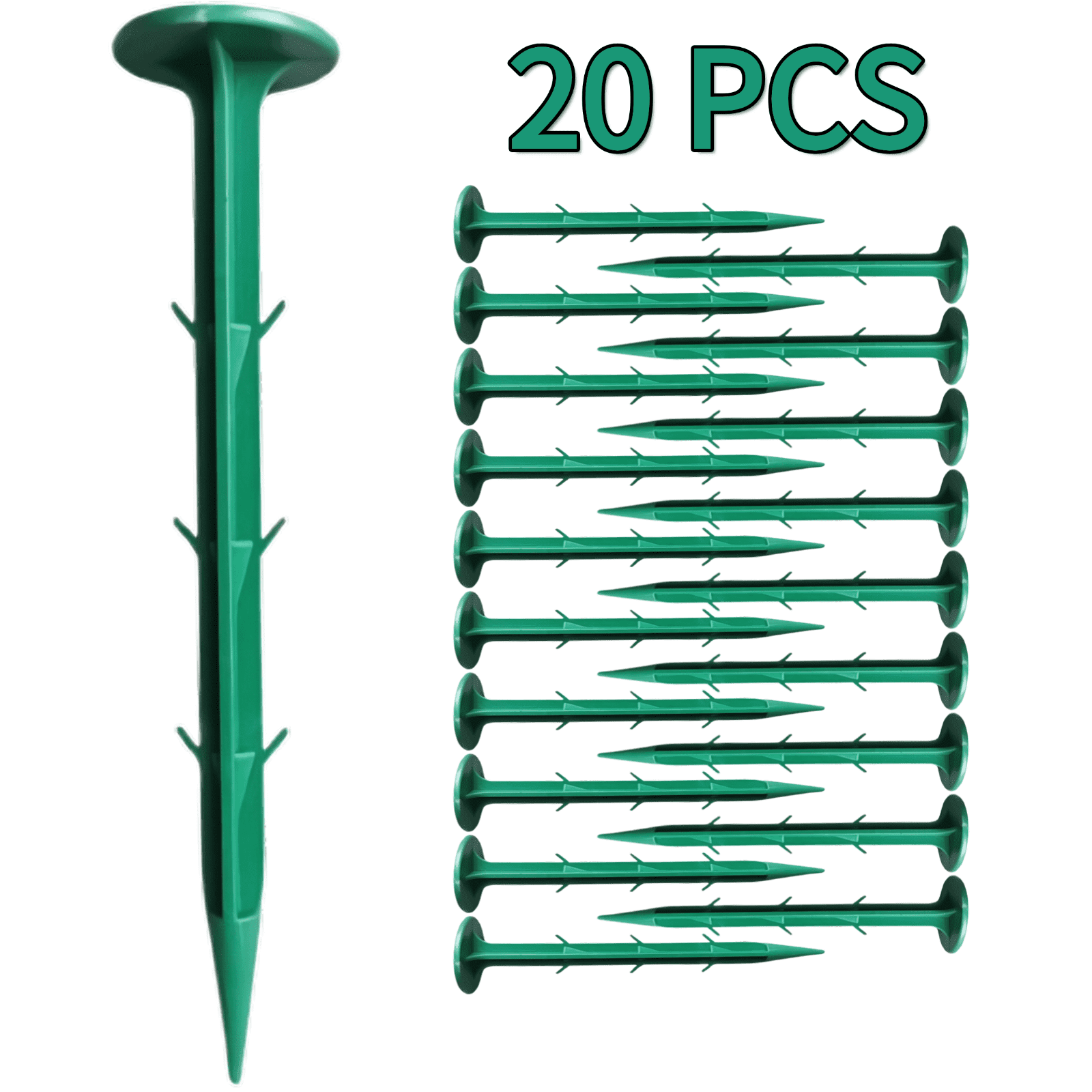 20 Pack 4.3 Inch Plastic Garden Lawn Stakes, Landscape Anchors ...