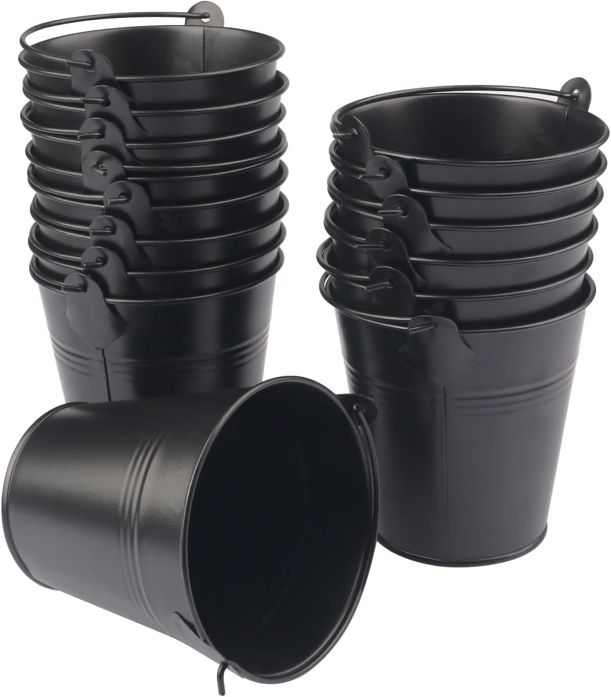 20 Pack 4.5 Inch Mini Metal Buckets, Metal Buckets with Handle, Easter ...