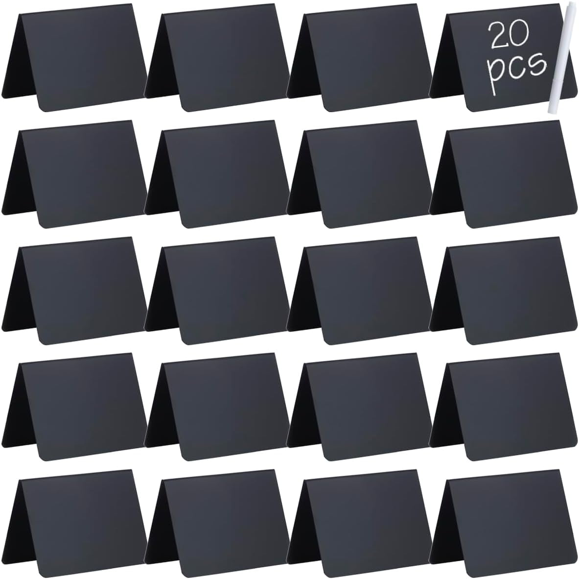 20 Pack 4"x3" Mini Chalkboard Signs for Food Buffet Party, Tabletop ...