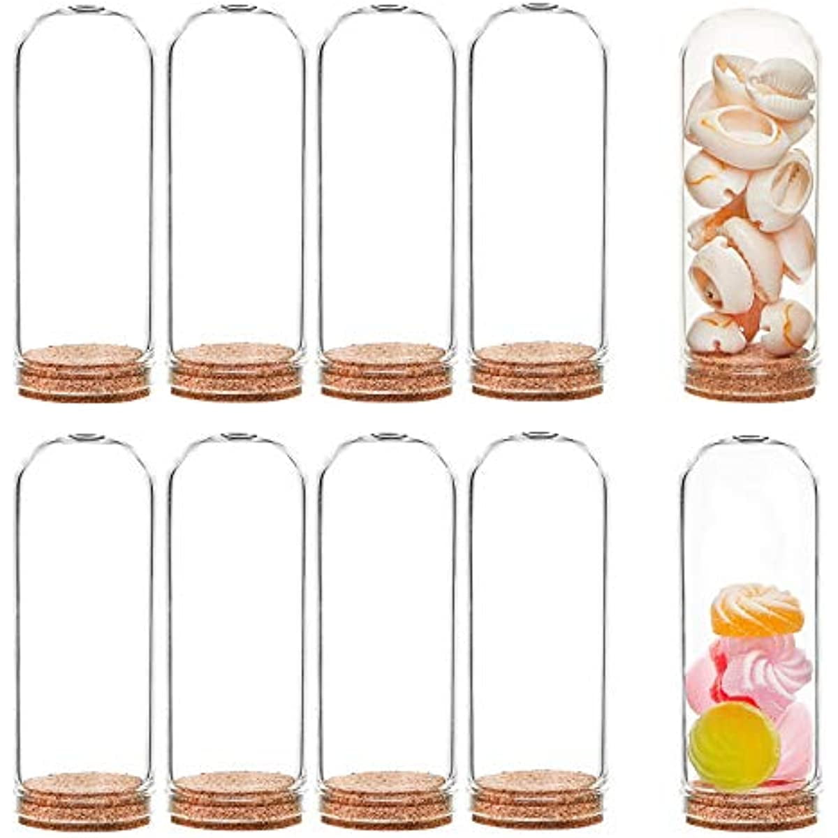 20 Pack 40ml Glass Jars Bottles Decoration Bottles with Cork Stoppers ...