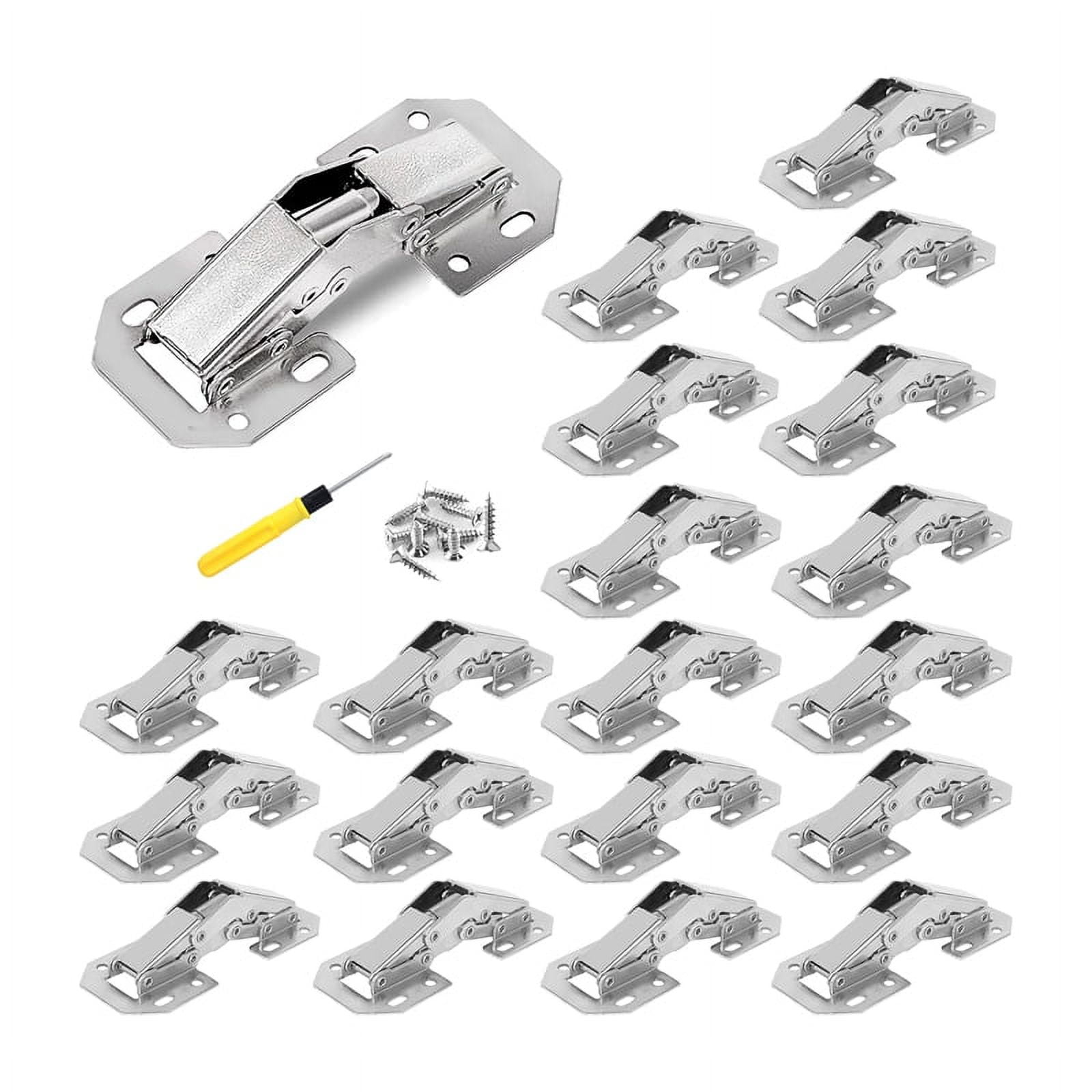 20 Pack 4Inch Hidden Kitchen Cabinet Hinges,Concealed Cabinet Hinges ...