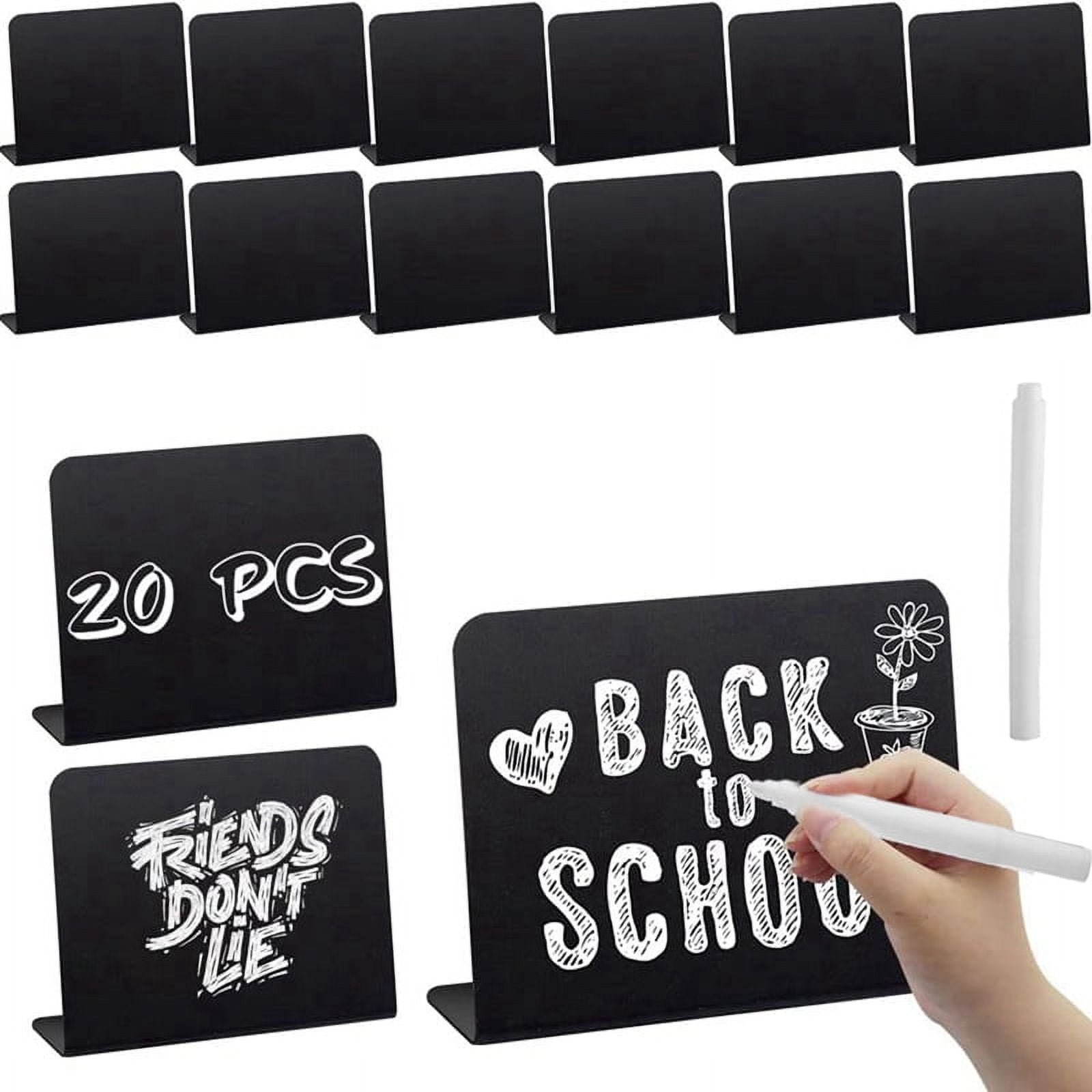 20 Pack 4X3In Mini Chalkboard Signs for Chalk Sign for Food - - Buffet ...