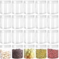 20 Pack 4oz Clear Plastic Jars with Lids,125ml Wide-Mouth Refillable ...