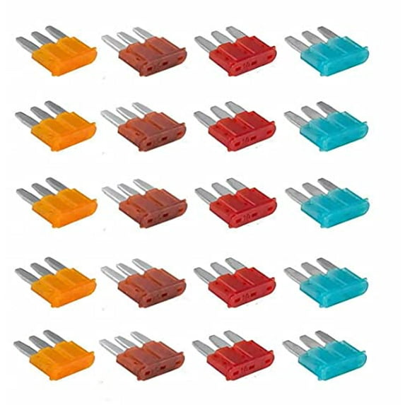 20 Pack 5-15 AMP APT ATR Micro3 Blade Fuse Car Truck Boat Marine RV ...