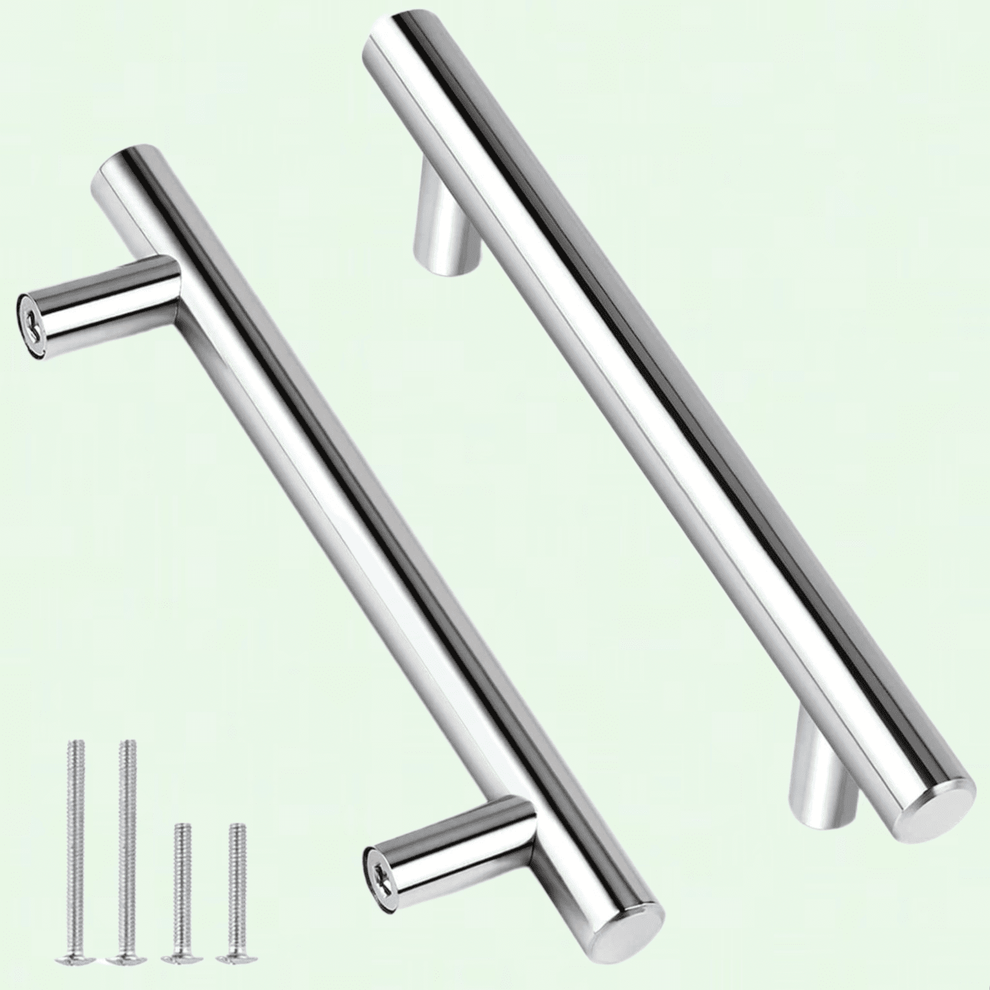 20 Pack | 5 Inch Polished Chrome Cabinet Handles, 7-9/16 Inches Total ...