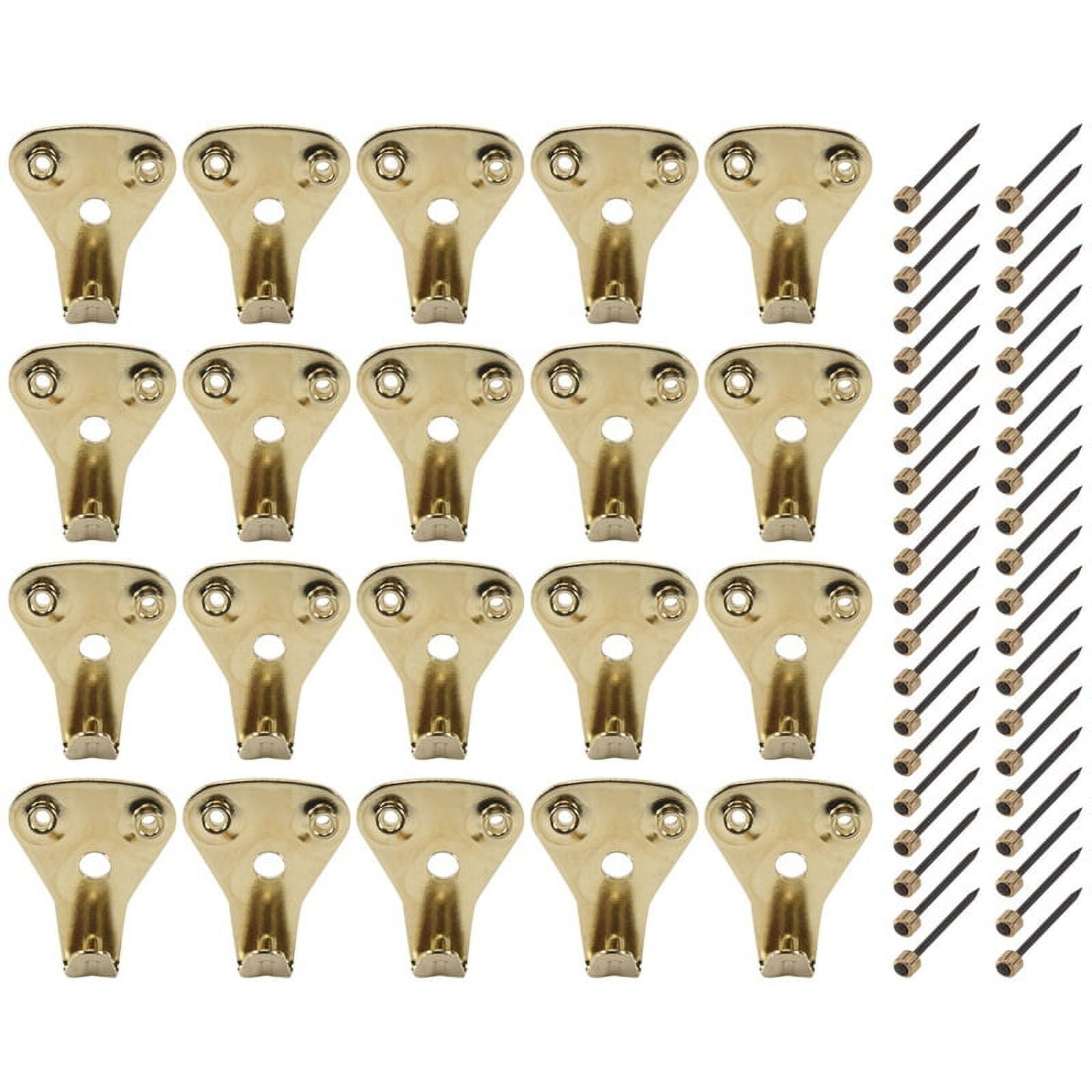 20 Pack 50 Lbs Picture Frame Hangers Hooks with Nails, Heavy Duty ...