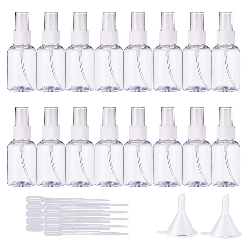 20 Pack 50ml(1.7oz) Empty Plastic Mist Mini Spray Bottles Atomizer ...
