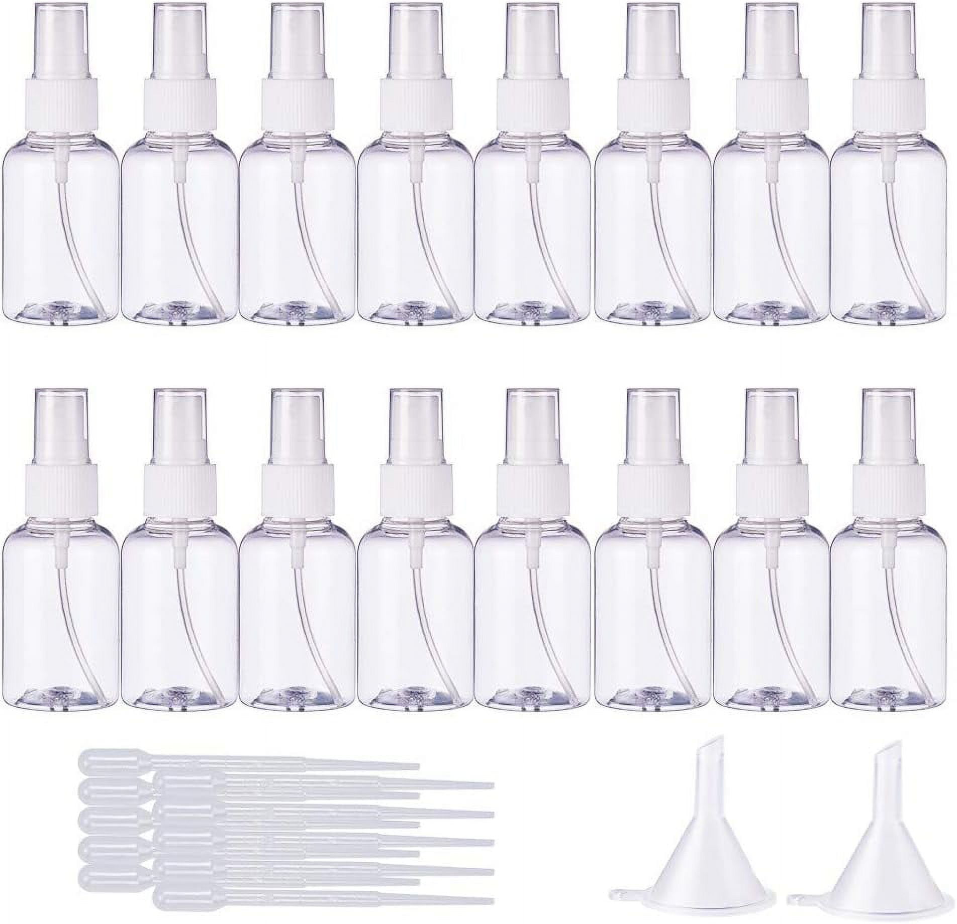 20 Pack 50ml(1.7oz) Empty Plastic Mist Mini Spray Bottles Atomizer Pumps & 10 Pack 2ml Plastic ...
