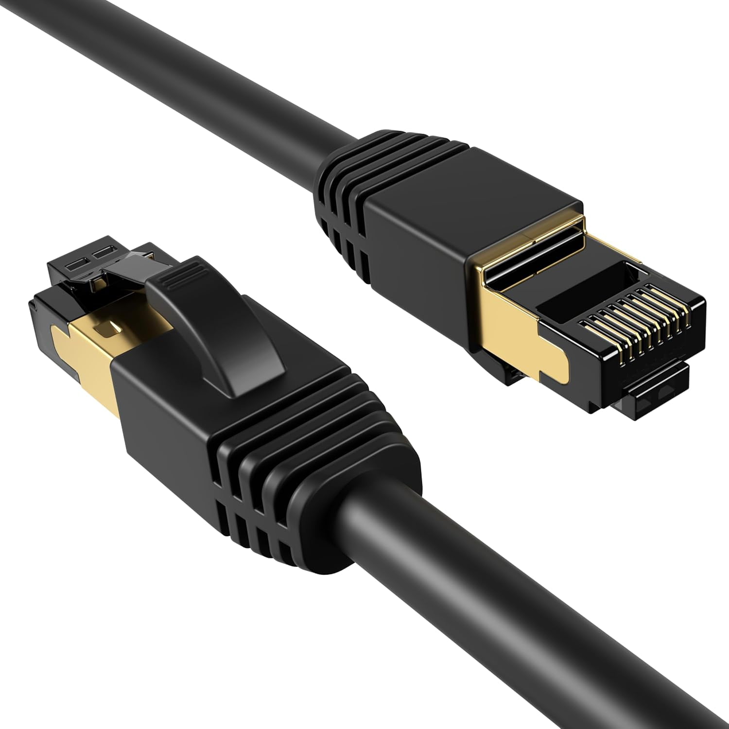 20-Pack 5FT Cat8 Ethernet Cable Black Copper Shielded RJ45 Patch Cord ...