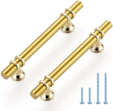 20 Pack 6 Inch Gold Cabinet Pulls Handles Kitchen Cabinet Hardware ...