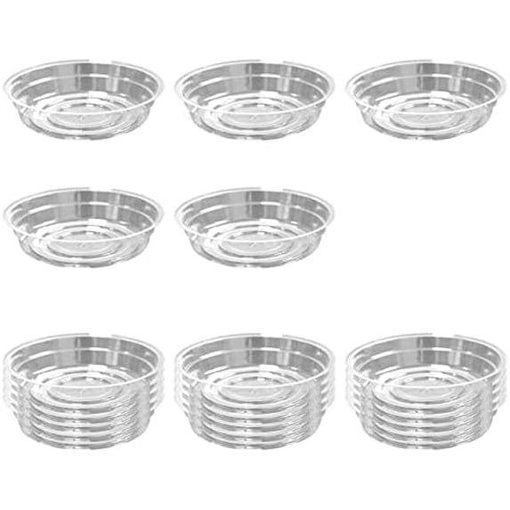 20 Pack 6 Inch Plant Saucers Clear Plant Saucers Flower Pot Plastic ...