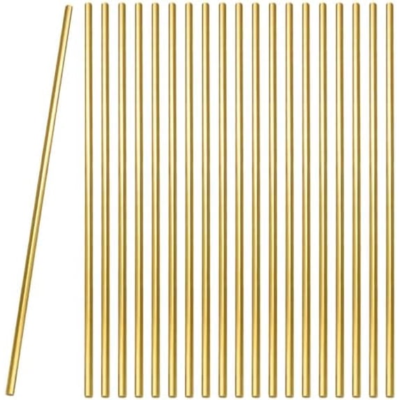 20 Pack 6 x 300mm Brass Round Rod, 0.24 x 11.8 inches Solid Brass Bar ...
