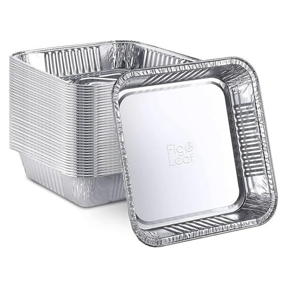 (20 Pack) 7” x 7” Square Baking Cake Pans| Disposable Aluminum Tins l ...
