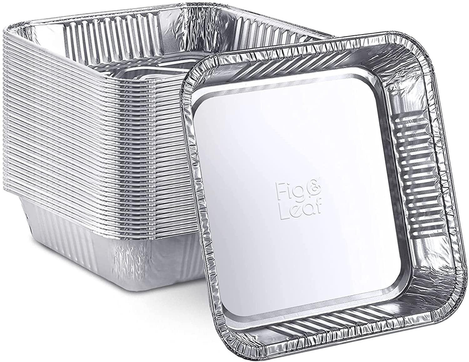 (20 Pack) 7” x Square Baking Cake Pans| Disposable Aluminum Foil Tins l ...
