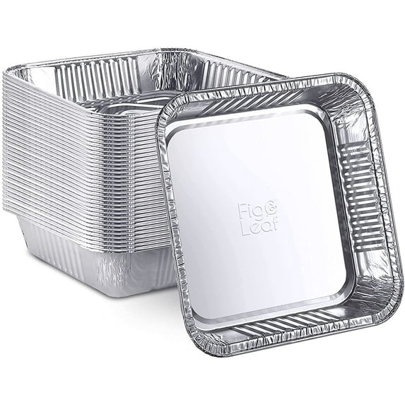 (20 Pack) 7” x Square Baking Cake Pans| Disposable Aluminum Foil Tins l ...