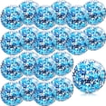 20 Pack 8 Inch Blue Mini Glitter Inflatable Playground Beach Balls ...