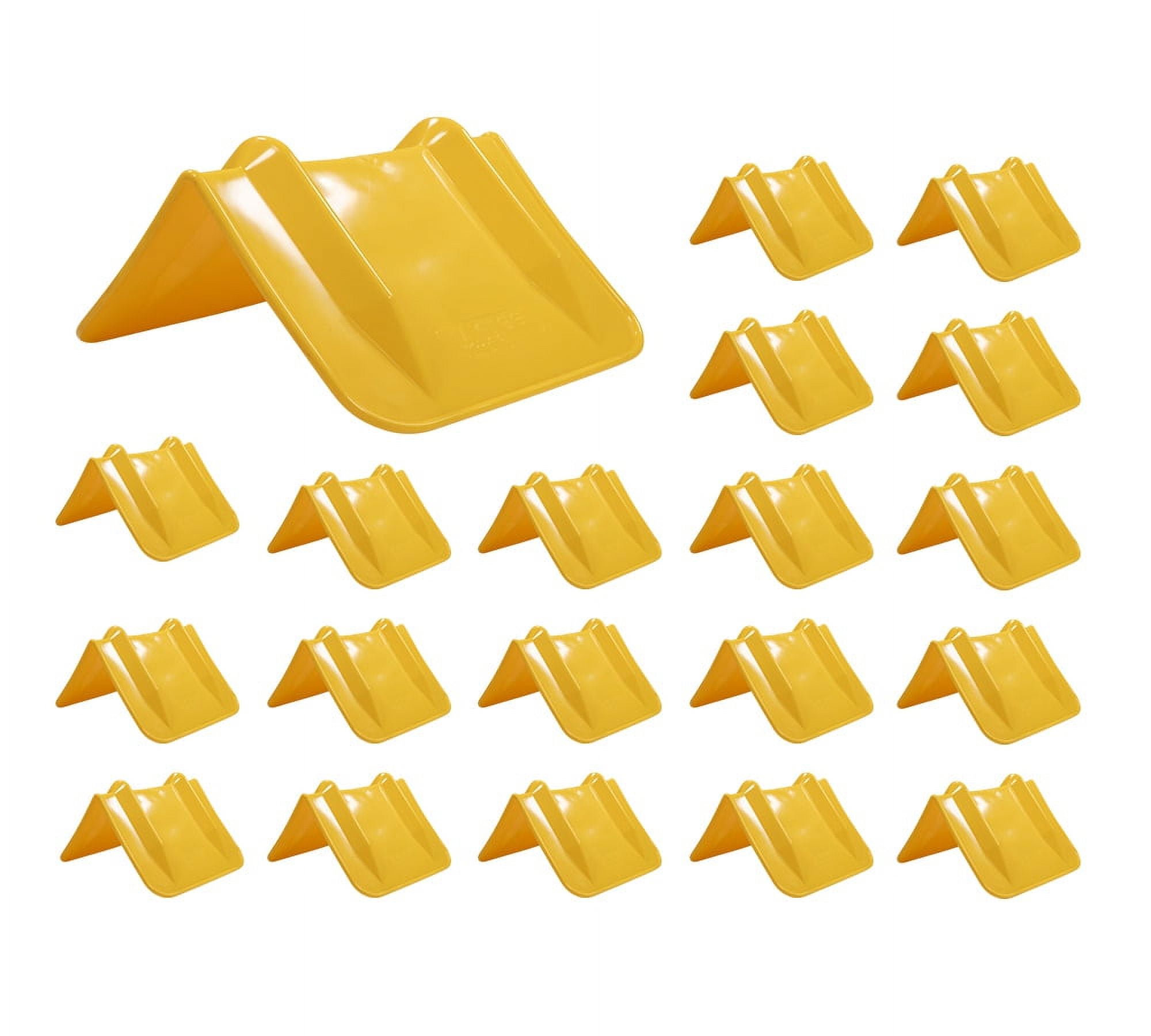 20 Pack 8"x8"x12" Yellow Flatbed Corner Protector - V Shaped Edge Guard ...
