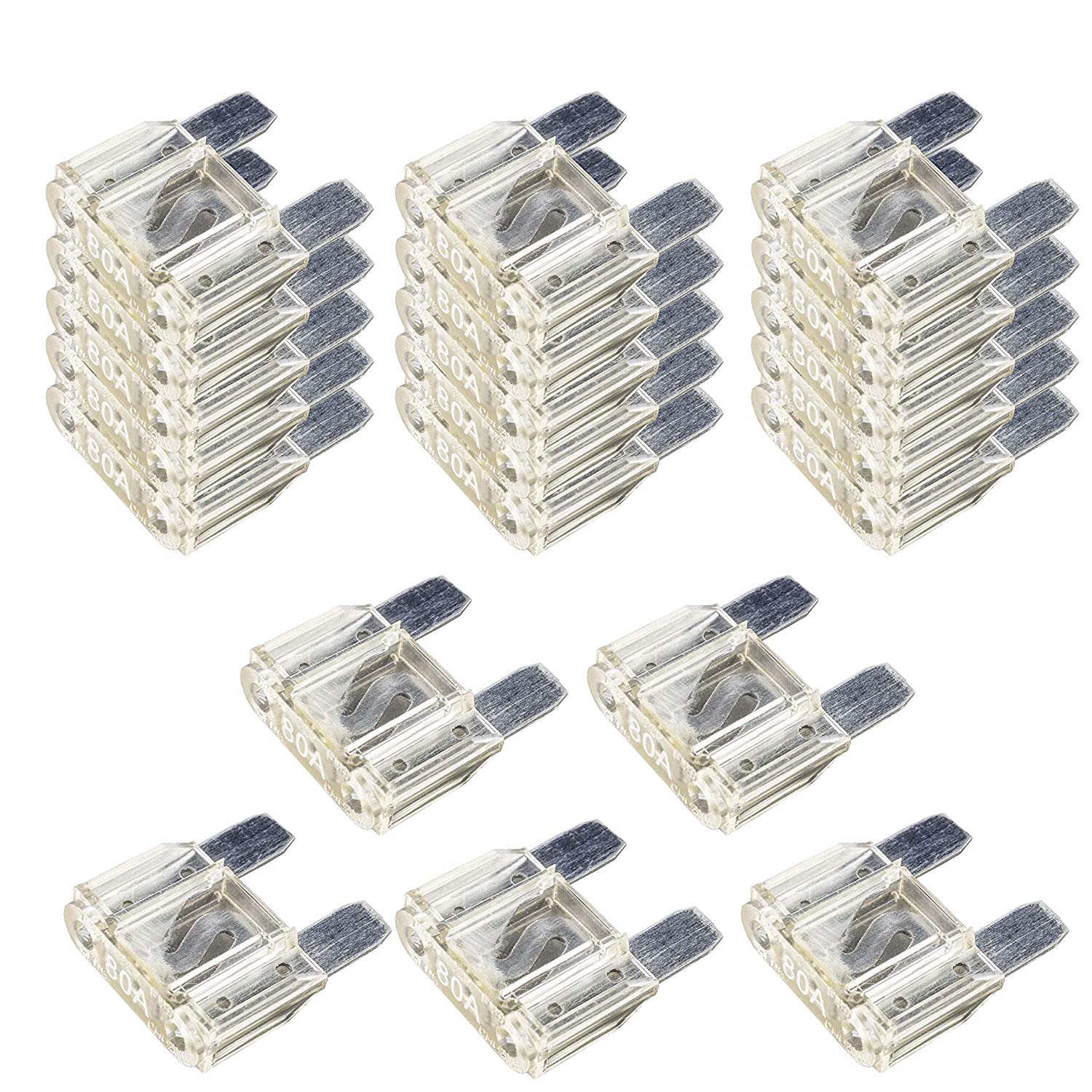 20 Pack 80 AMP Platinum APX Maxi Fuse Blade 80A Car Truck Boat Marine ...