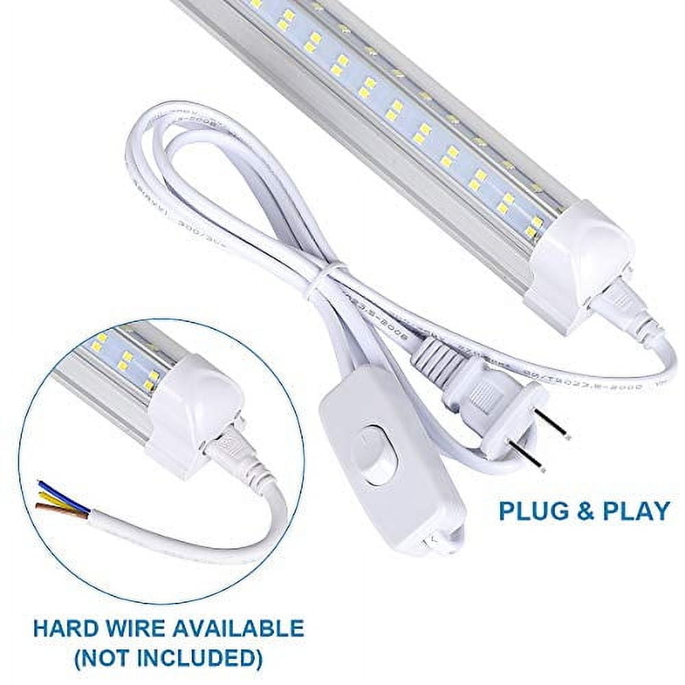 20 Pack 8FT LED Shop Light Fixture, 144W 15500LM 6000K Cool White,High ...