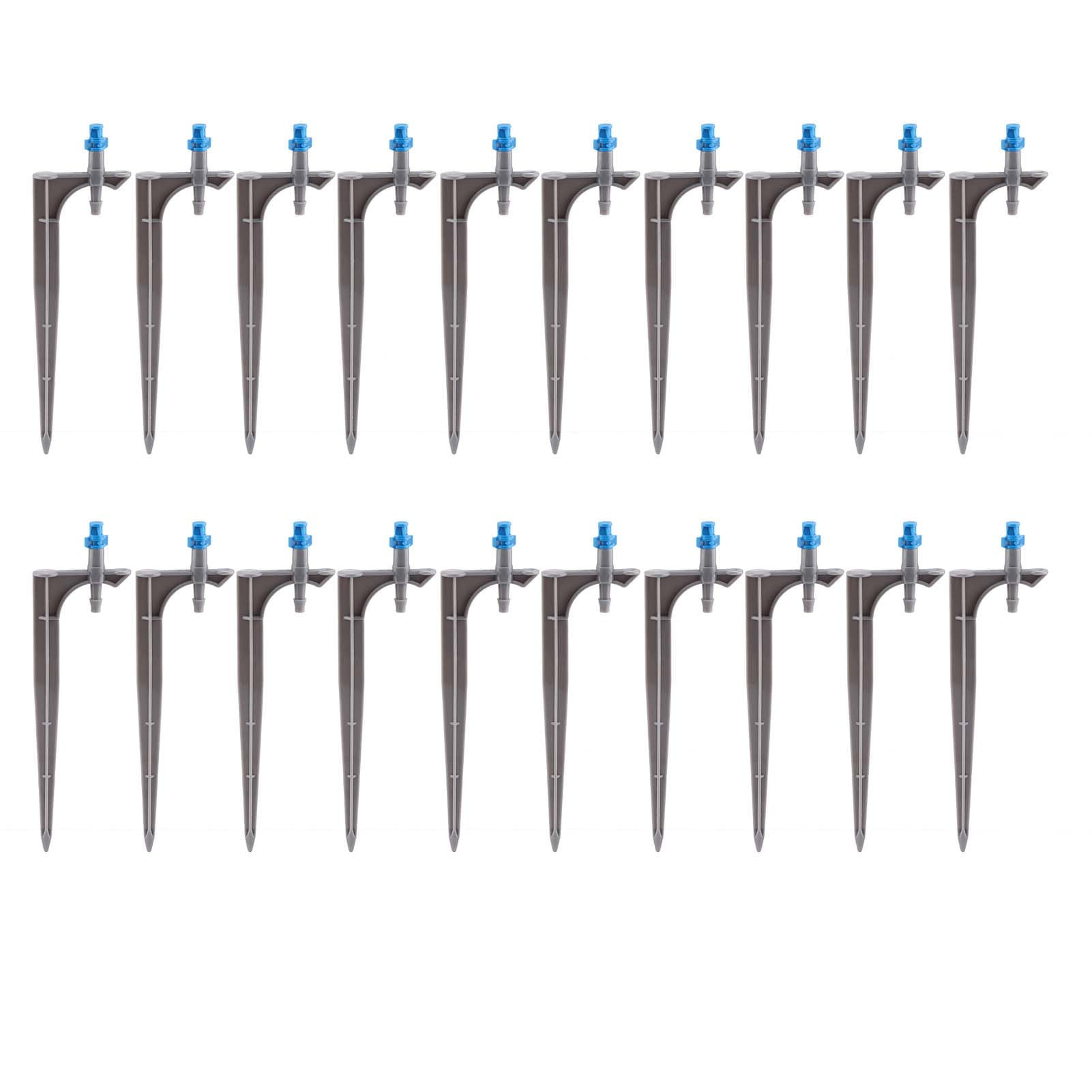 20-Pack 90 Degree Blue Irrigation Drippers with Ground Insert for ...