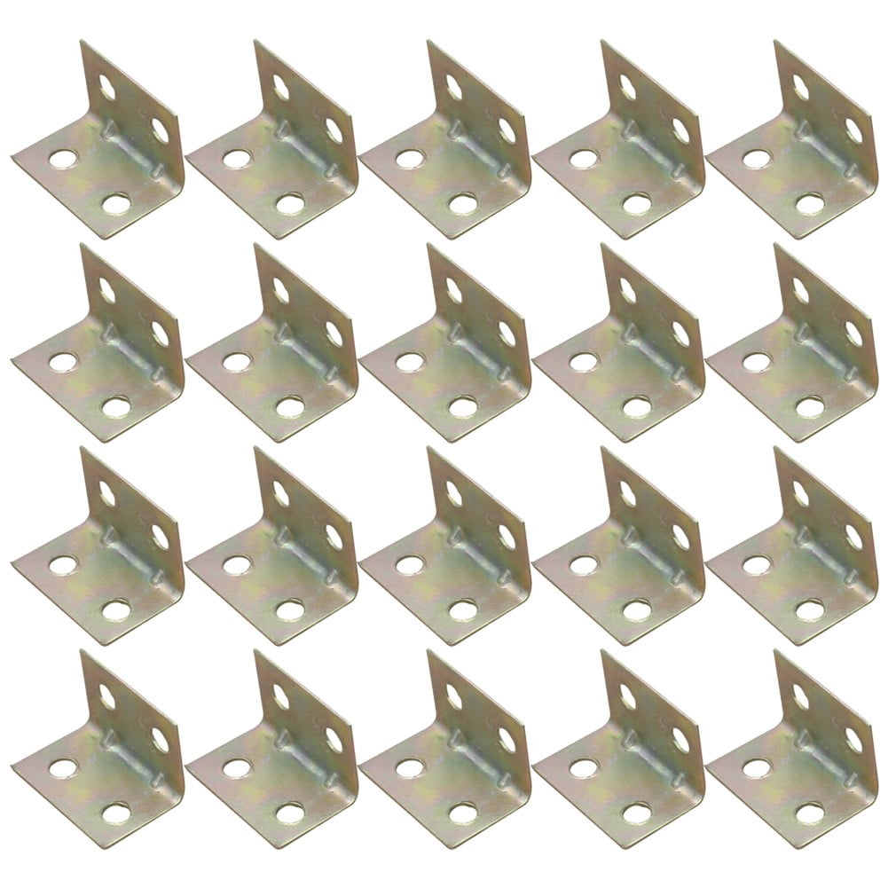 20 Pack 90 Degree Stainless Steel Angle Brackets for Furniture Assembly ...