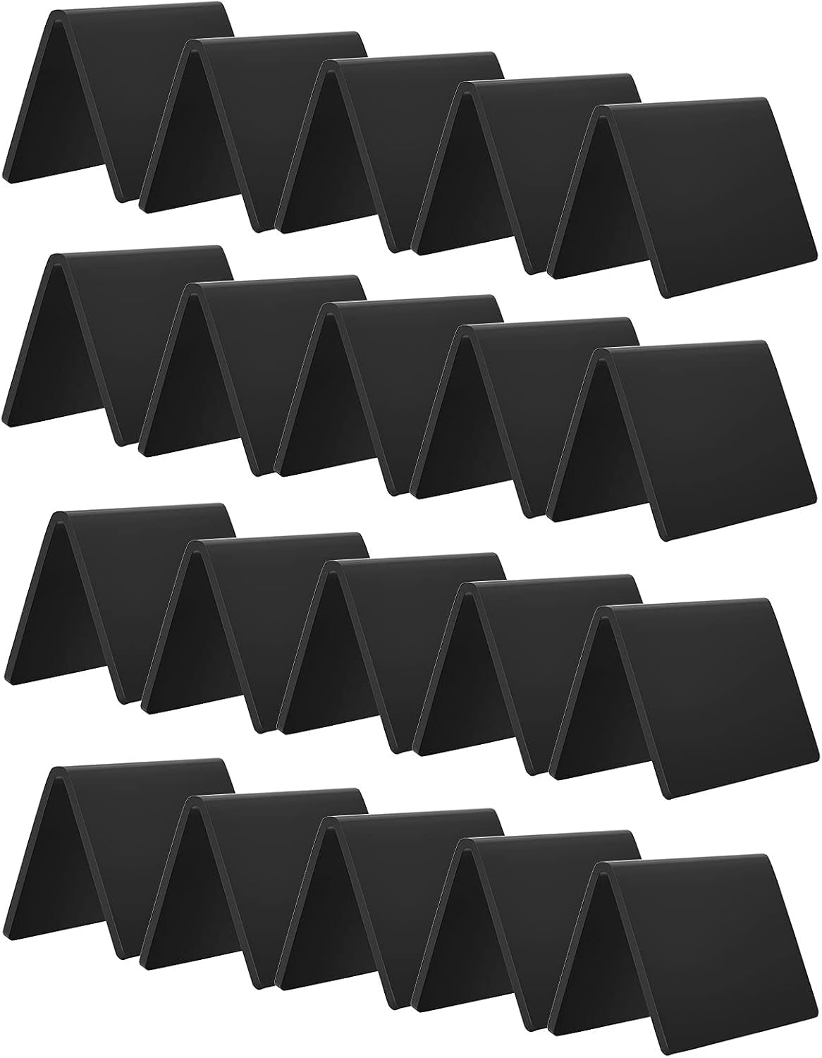 20 Pack Acrylic Mini Chalkboard Sign, Black Mini Tabletop Chalkboard ...