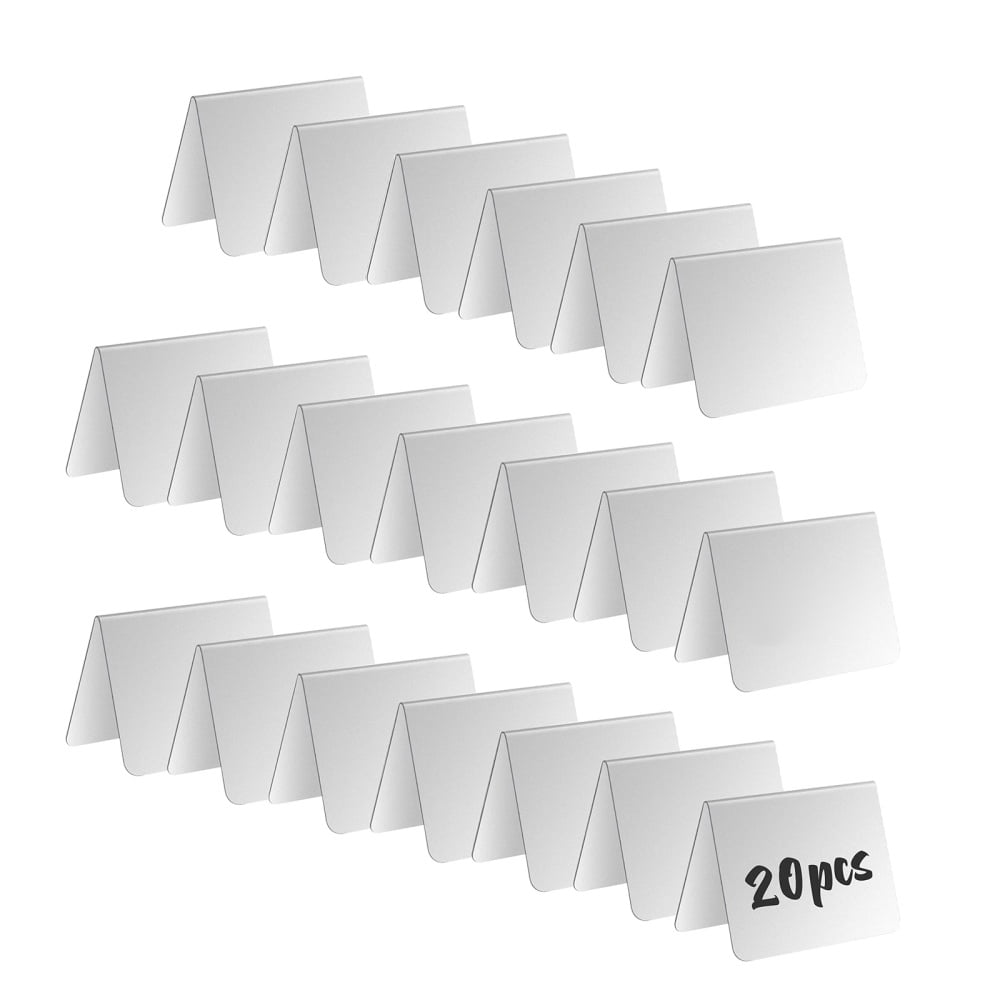 20 Pack Acrylic Mini Chalkboard Signs for Food,Mini Tabletop Chalkboard ...