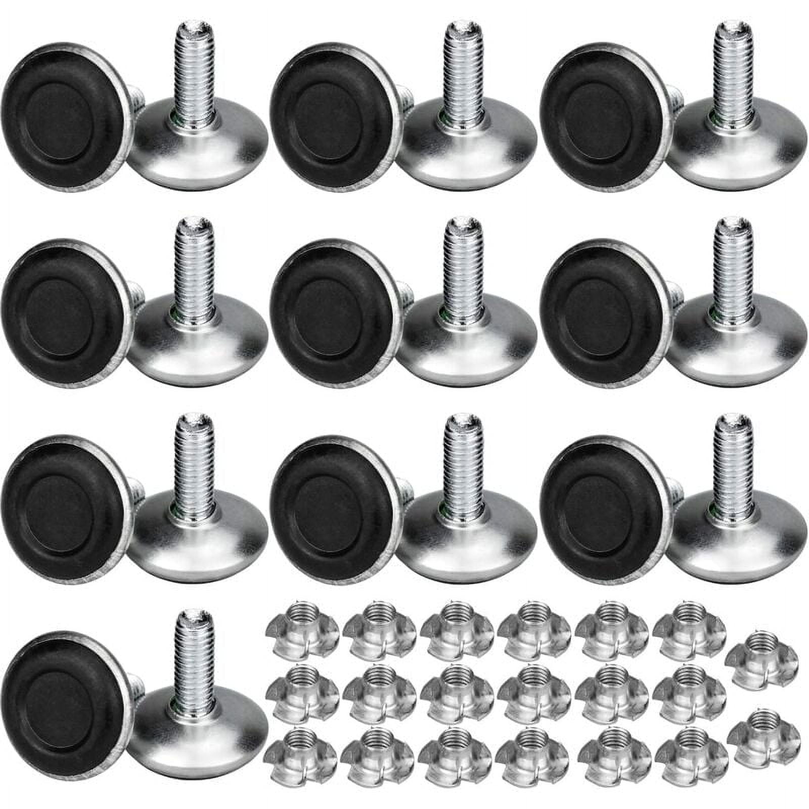 20 Pack Adjustable Furniture Legs, Leveling Feet with T-nut Thread ...