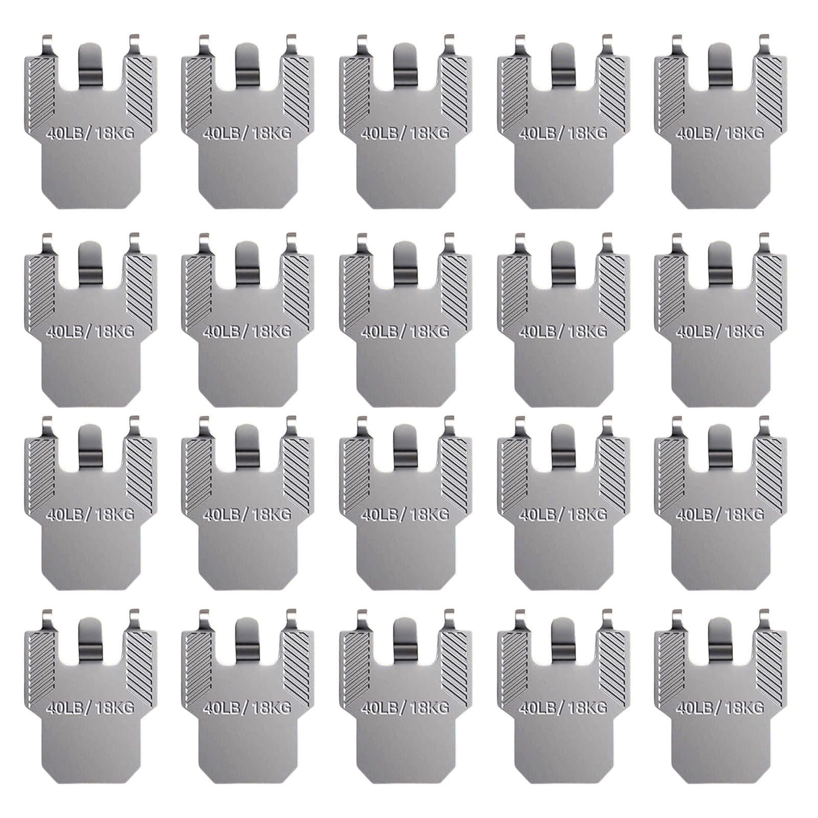 20 Pack Angled Decorative Wall Hooks, Reinforced Stainless Steel ...