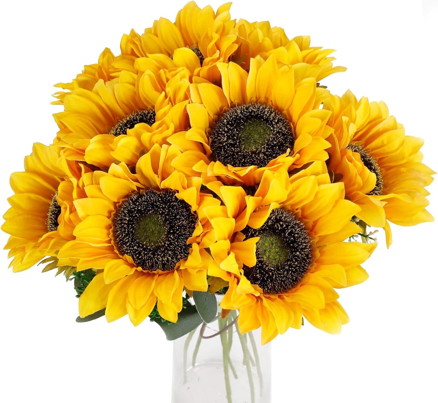 20 Pack Artificial Sunflowers,Bexikou Artificial Sunflower Bouquets ...