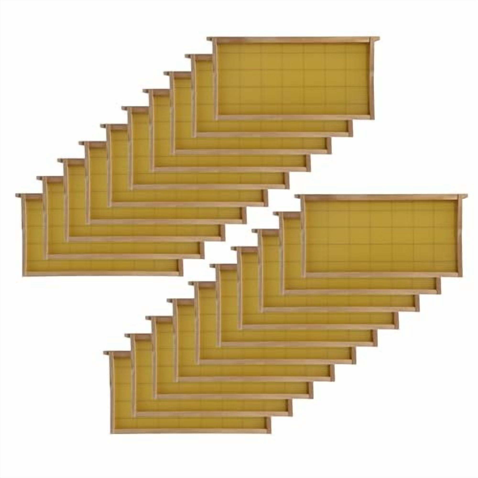 20 Pack Assembled Deep Brood Wired Wax Frames for Langstroth Beehives with Wooden Frames and ...