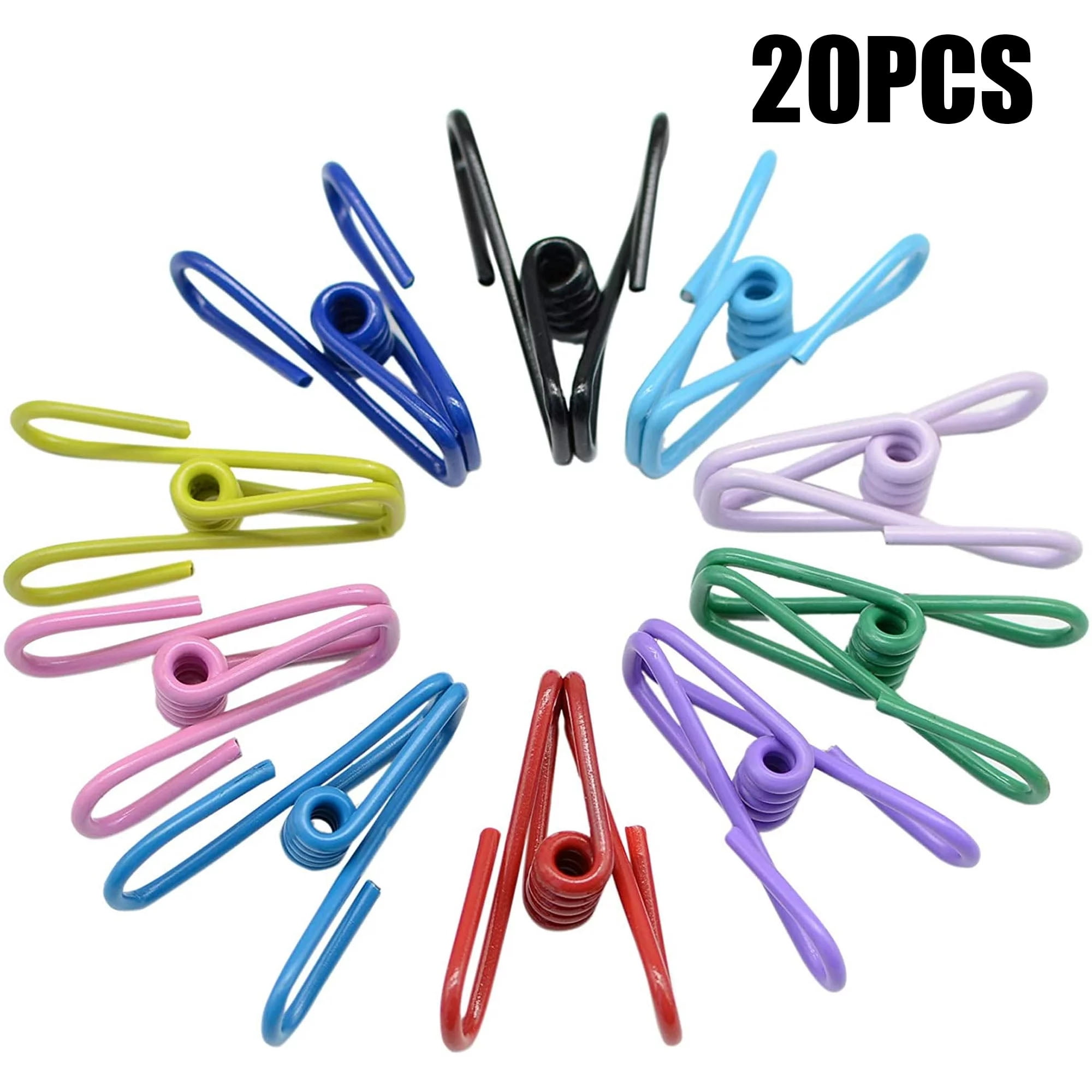 20 Pack Assorted Chip Bag Clips Utility, Chip Clips - PVC 2 Inch Coated ...