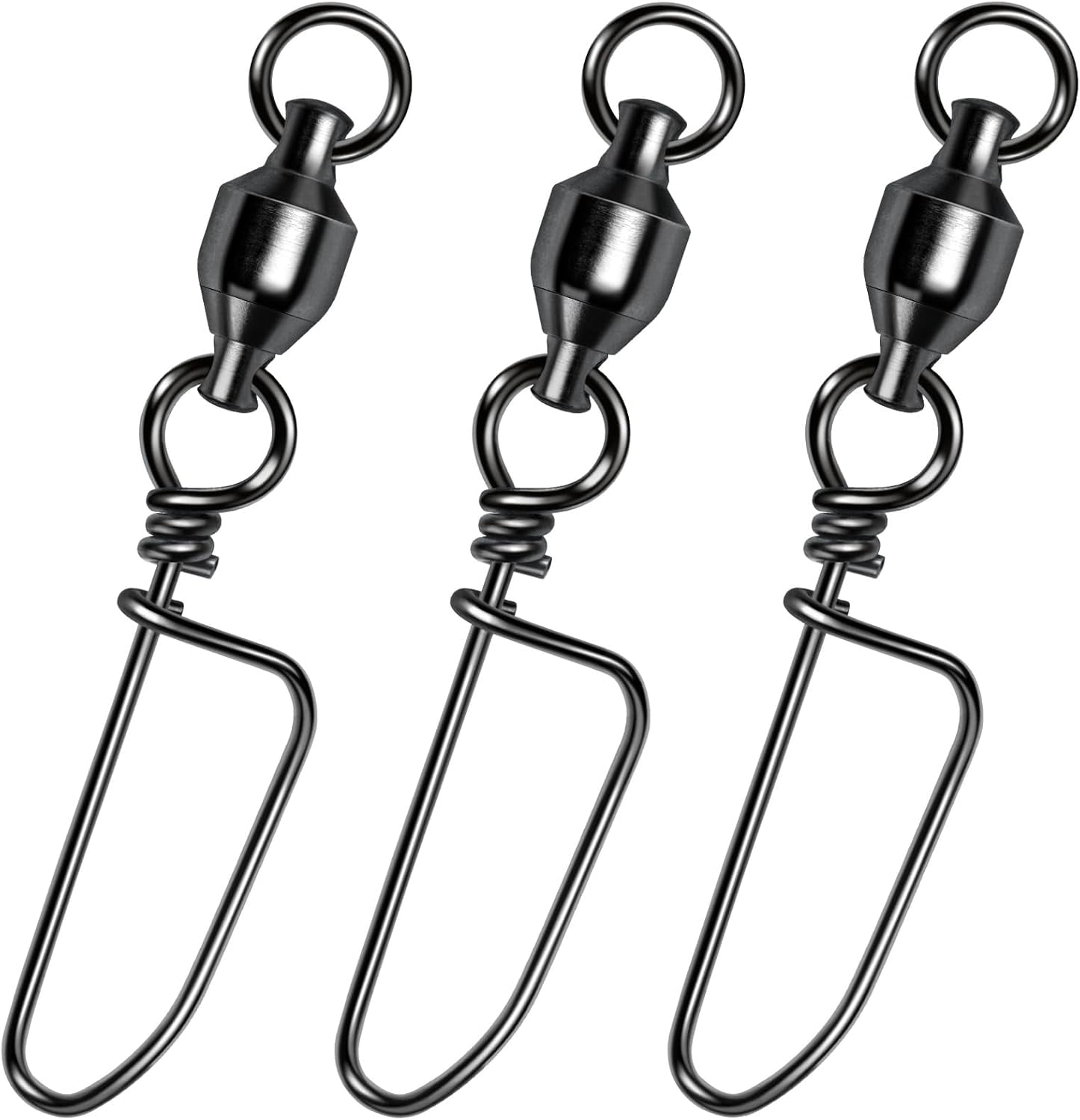 20-Pack Ball Bearing Swivels with Snaps, Fishing Snap Swivels Fishing Tackle Saltwater ...