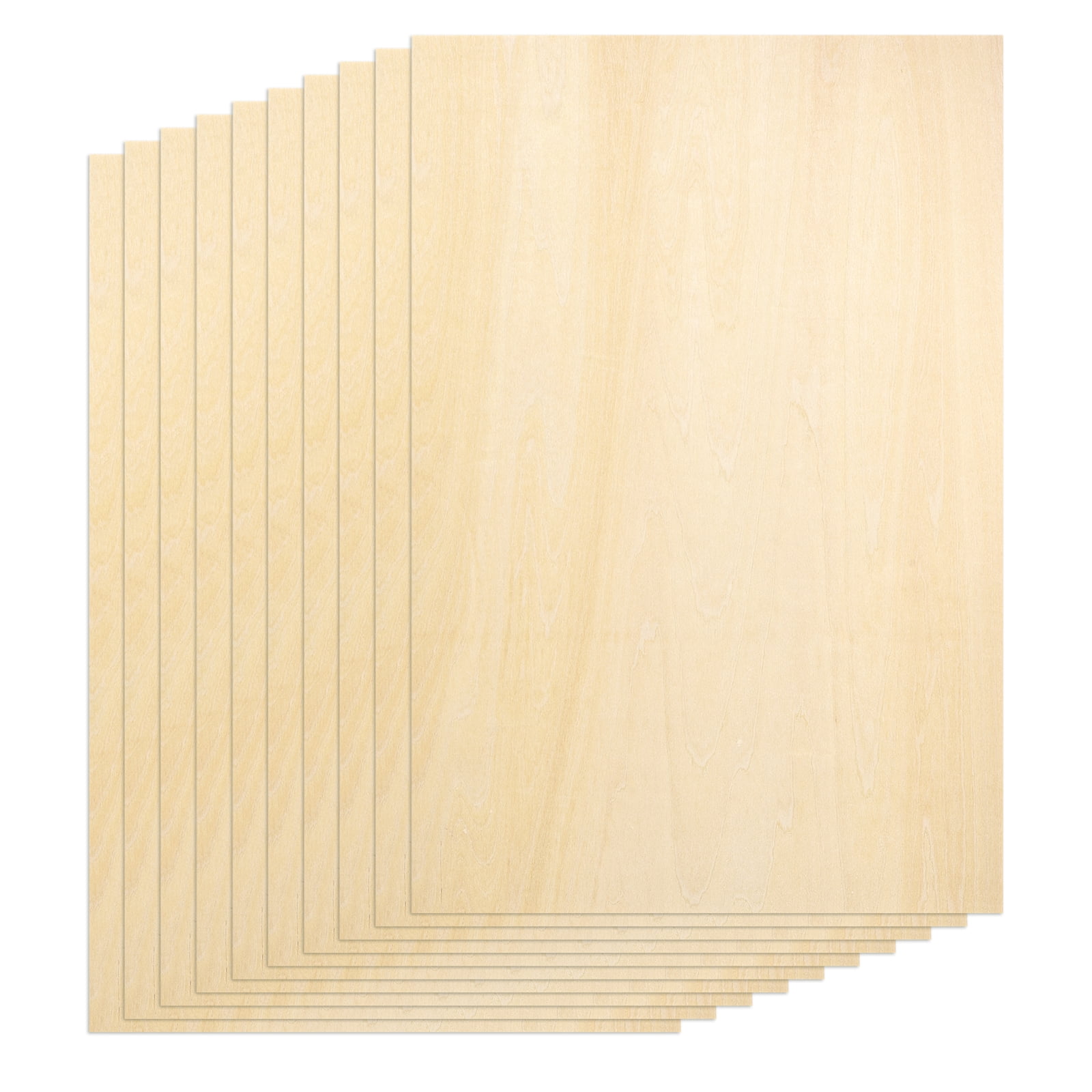 20 Pack Basswood Sheets, 3 mm Thick Plywood Unfinished Wood (12 x 8 ...