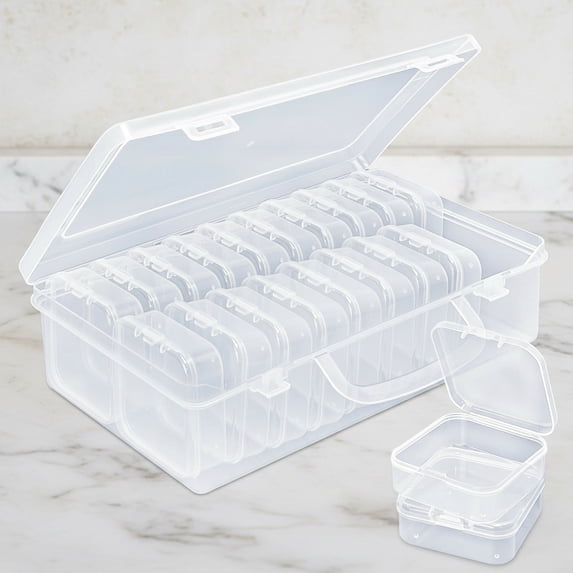 20 Pack Bead Organizer Box, Clear Plastic Storage Containers with ...