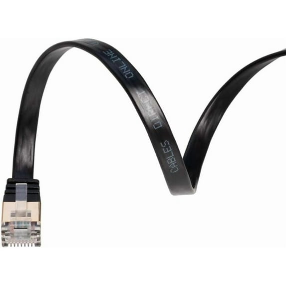 20-Pack Black 6FT Flat CAT7 U/FTP Ethernet Cable 10Gbps High Speed ...