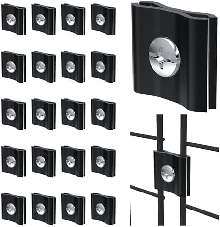 20 Pack Black Gridwall Joining Clips Accessories – Grid Wall Panel ...