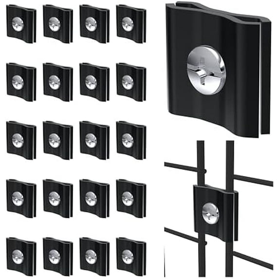 20 Pack Black Gridwall Joining Clips Accessories – Grid Wall Panel ...
