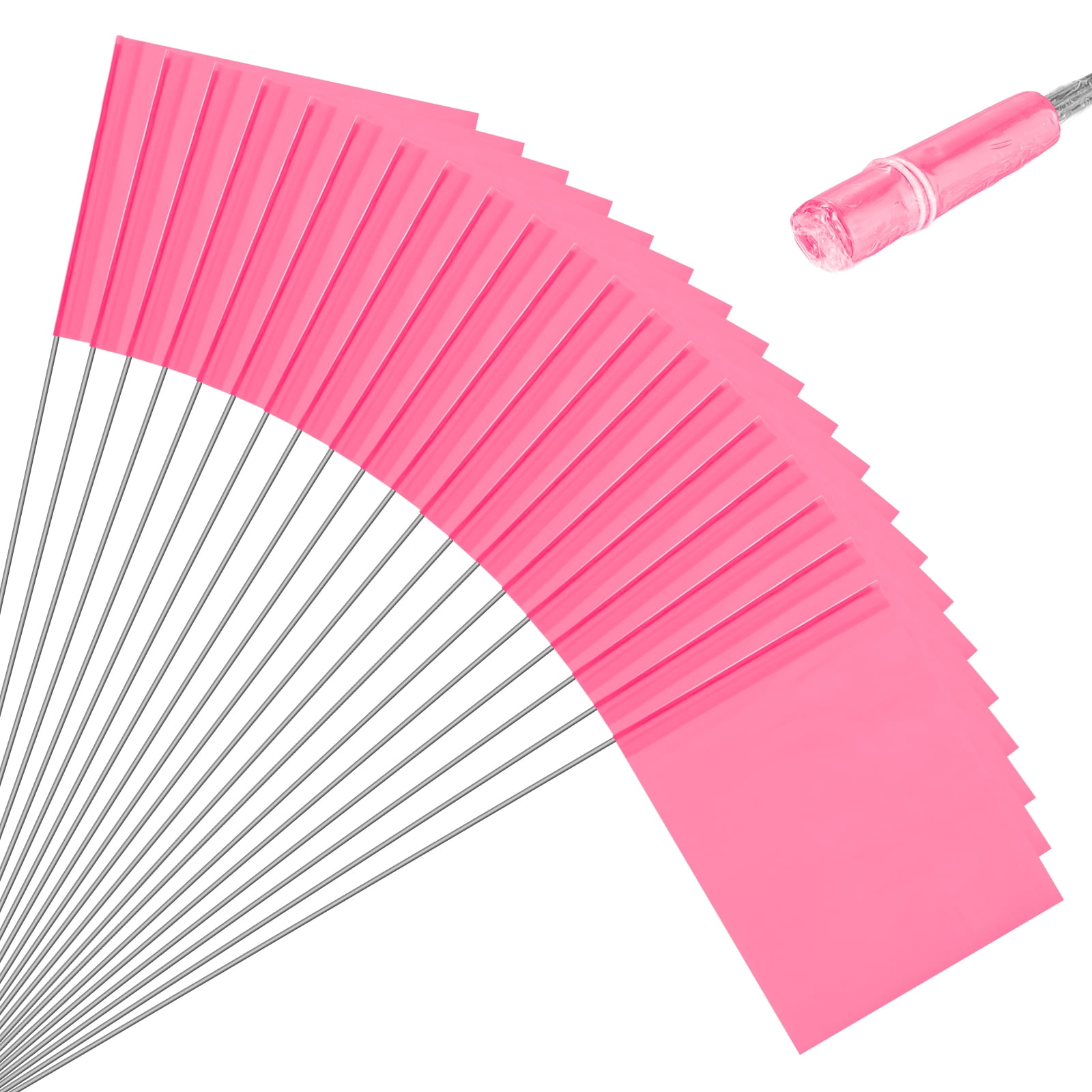 20-Pack Blank Marking Flags, 15x5.1x4 Inch Waterproof Yard Flags ...