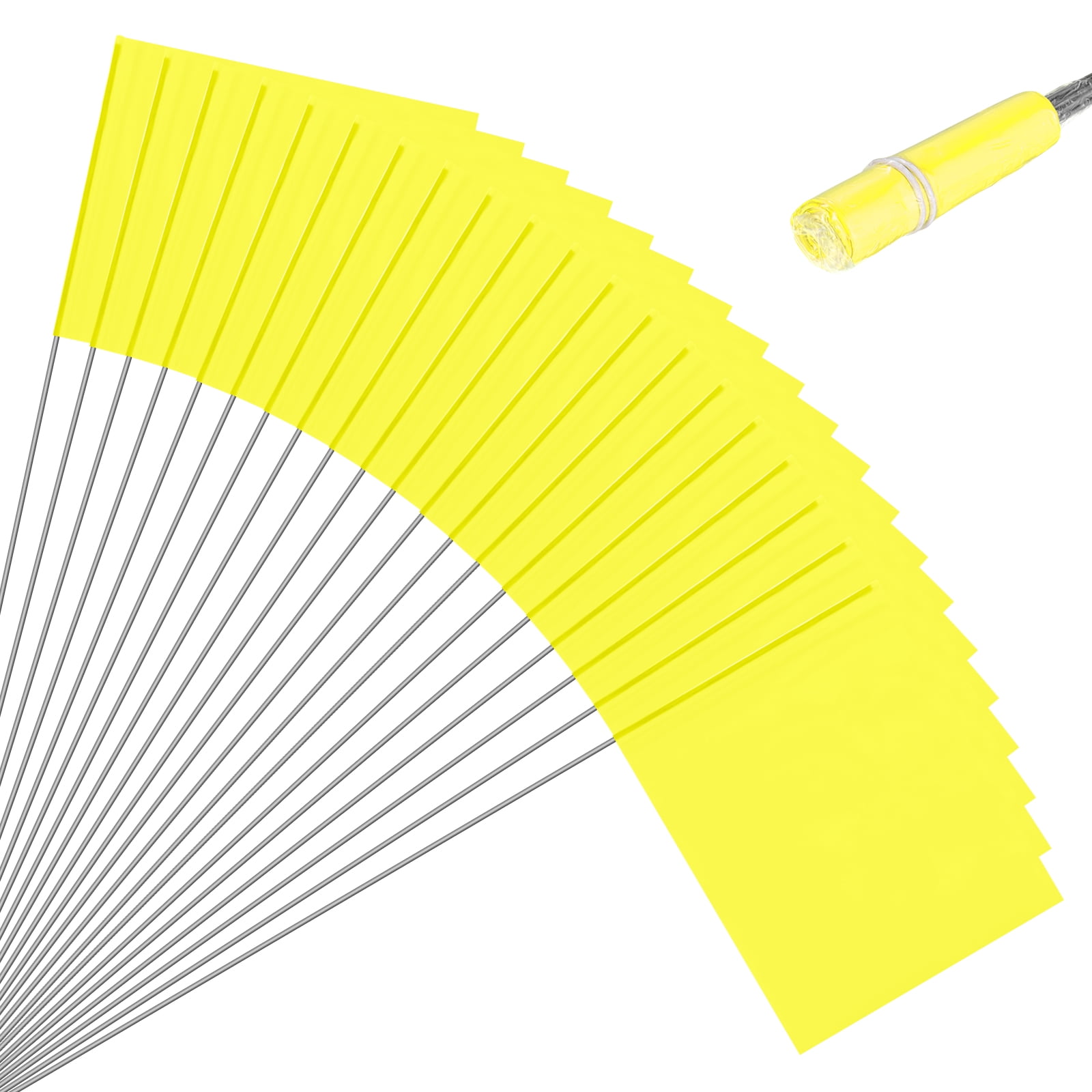 20-Pack Blank Marking Flags, 15x5.1x4 Inch Waterproof Yard Flags ...