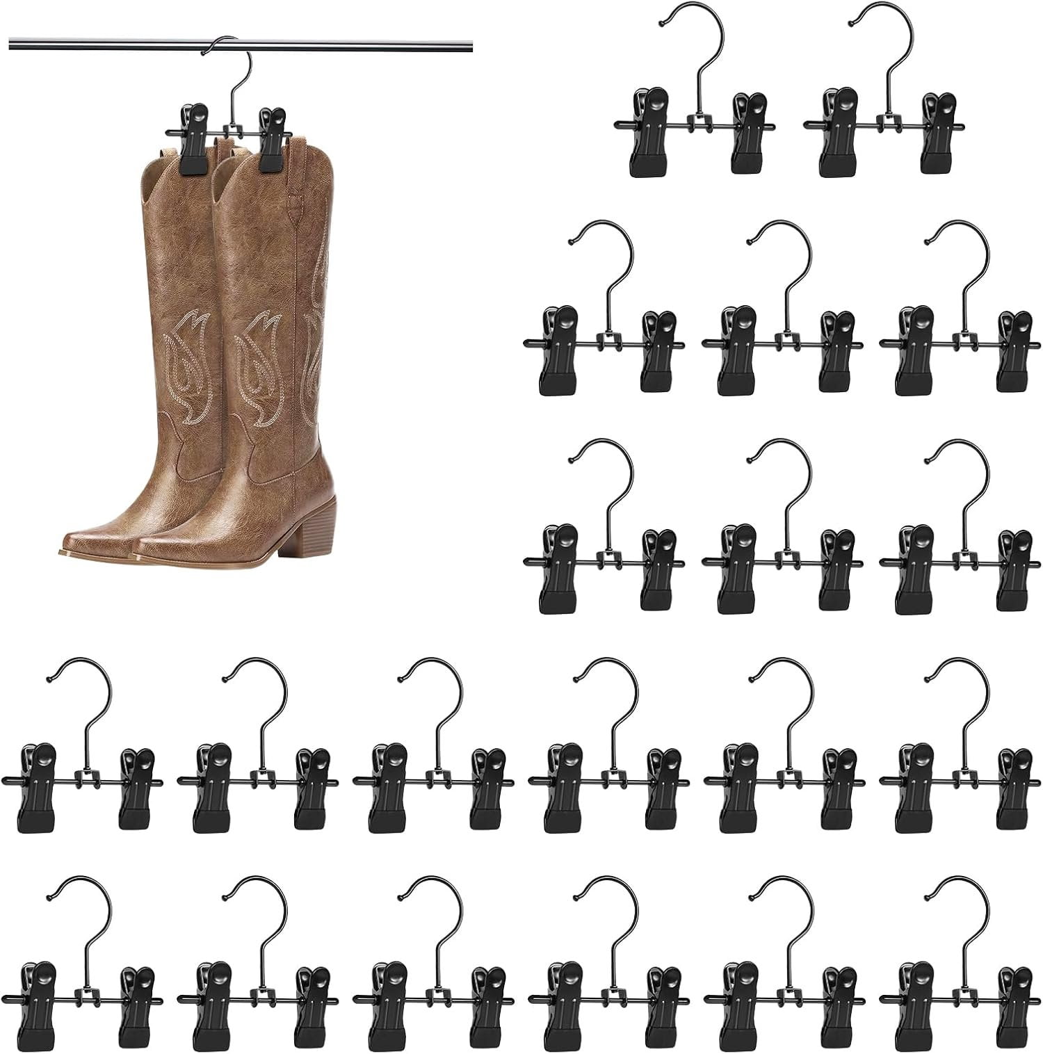 20 Pack Boot Hangers Closet Clips Laundry Hooks for Hats, Pants, Towel ...