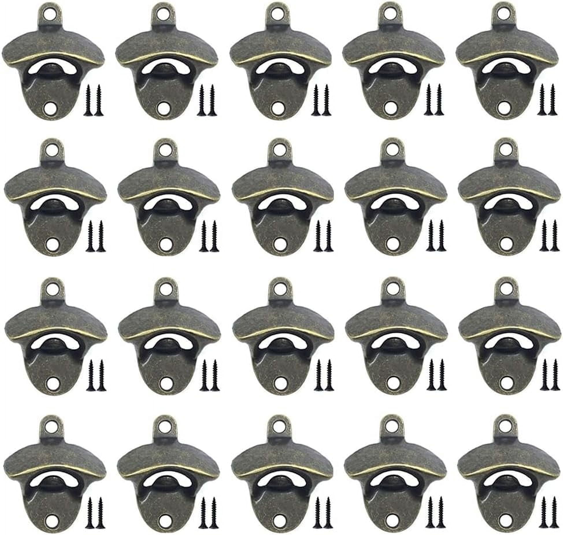 20 Pack Bottle Opener Wall Mounted, Vintage Beer Bottle Opener with ...