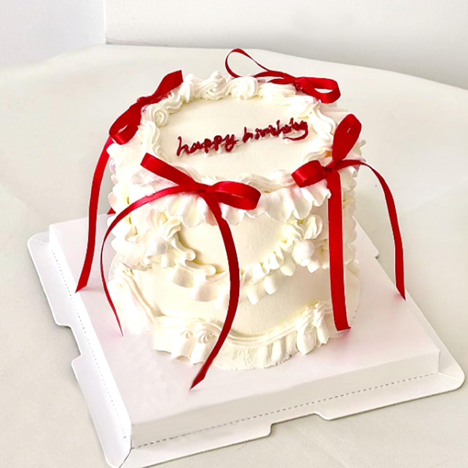 20 Pack Bow Cupcake Toppers Birthday RST1 Bowknot Ribbons Red Bow High ...