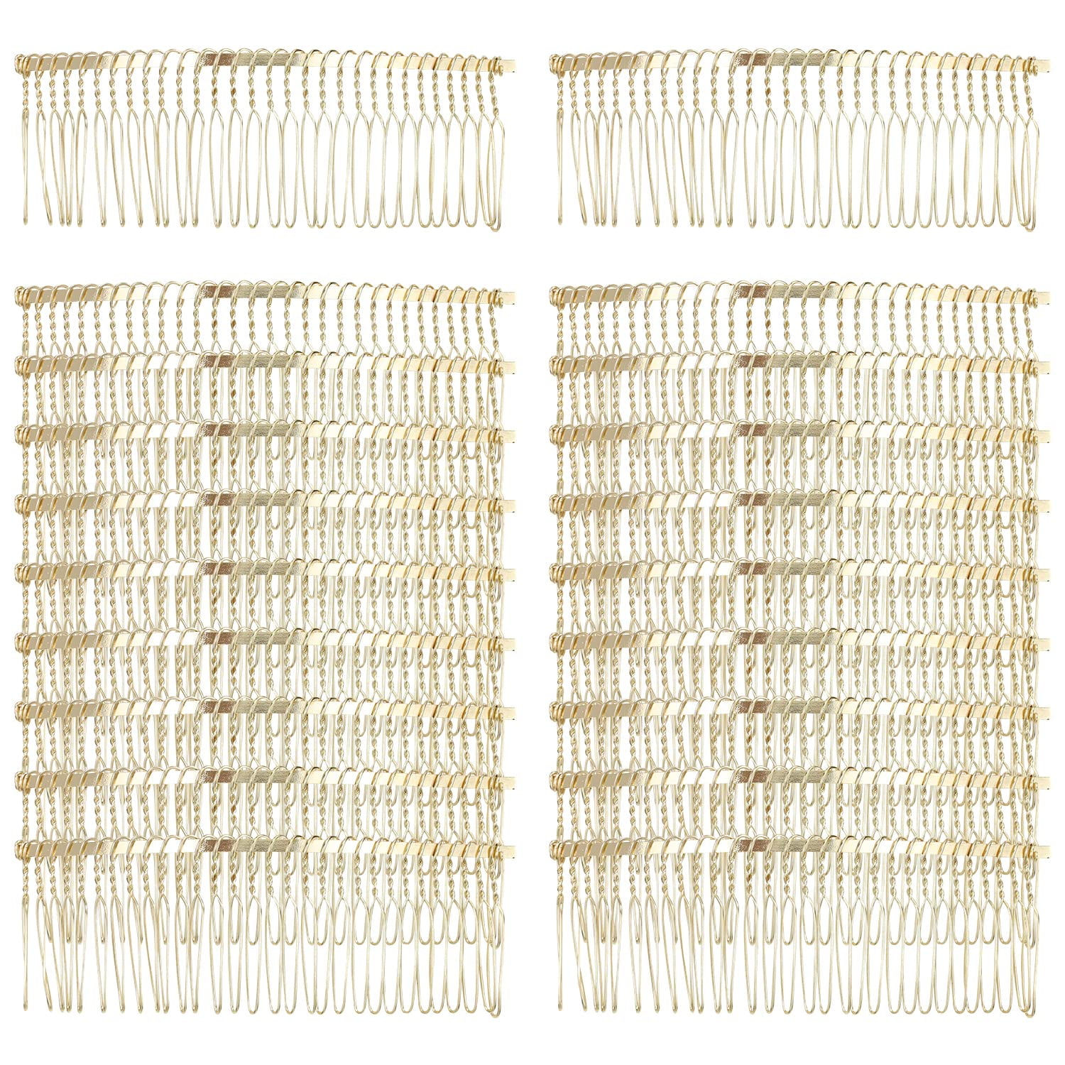 20 Pack Bulk 30 Teeth Large Wide Metal Silver Gold Black Side Hair ...