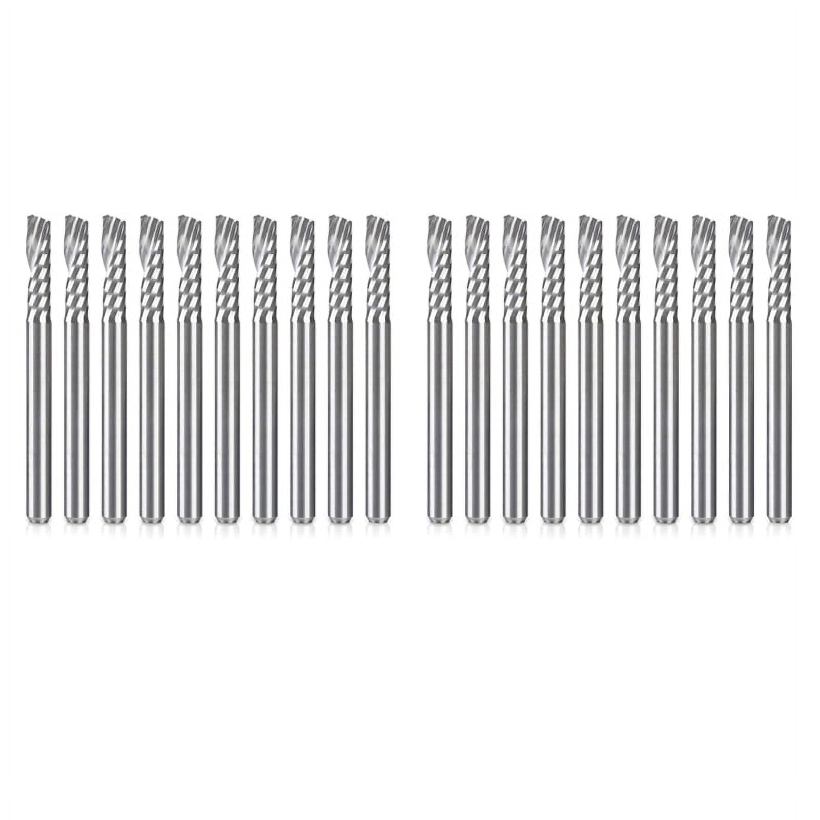 20 Pack CNC Router Bits 1/8 Inch Spiral Upcut Router Bit Single Flute ...