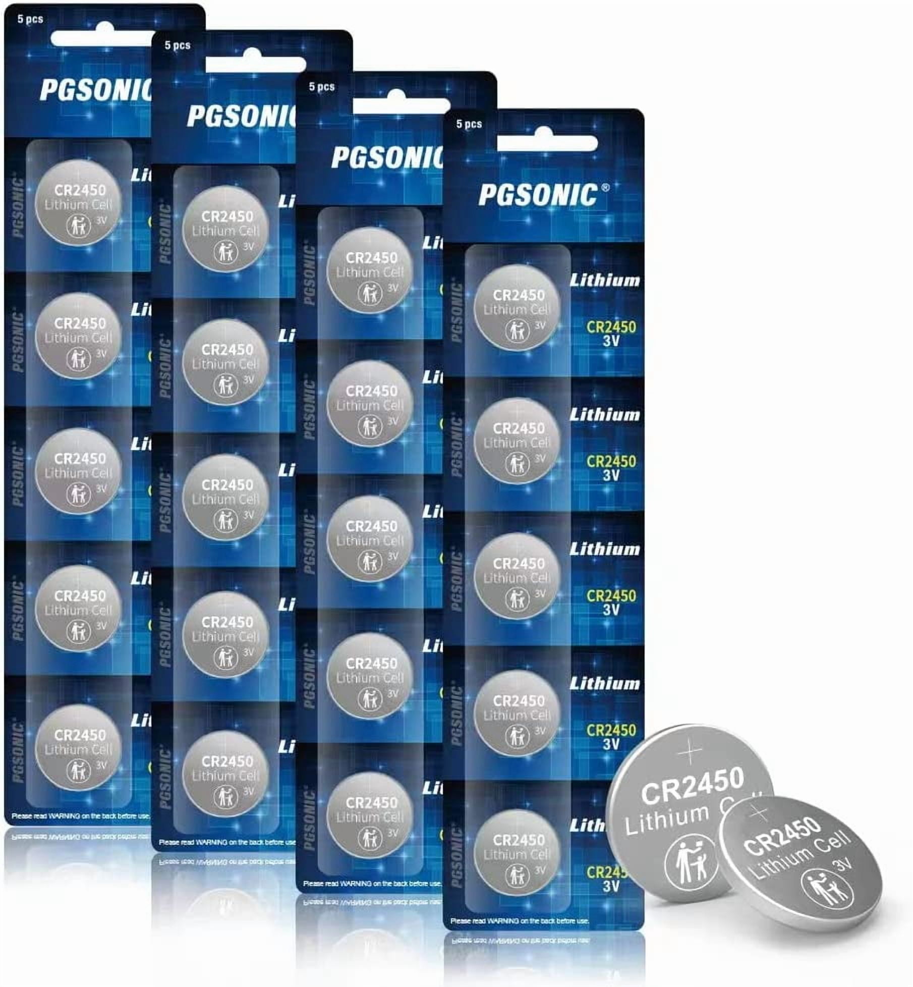 20 Pack CR2450 3V Lithium Coin Battery - Walmart.com